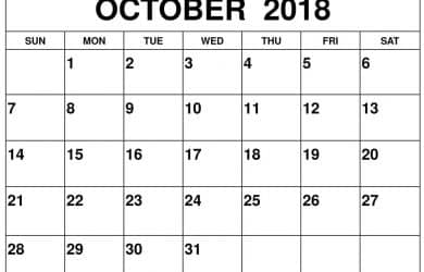 Printable 2018 Calendar - Wiki-Calendar.Com
