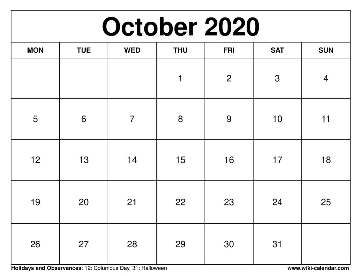 Monday October 12 2020 Federal Holiday | semashow.com