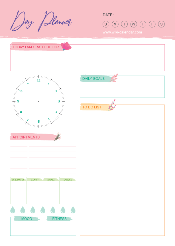 Free Printable Daily Planner for 2021 Templates