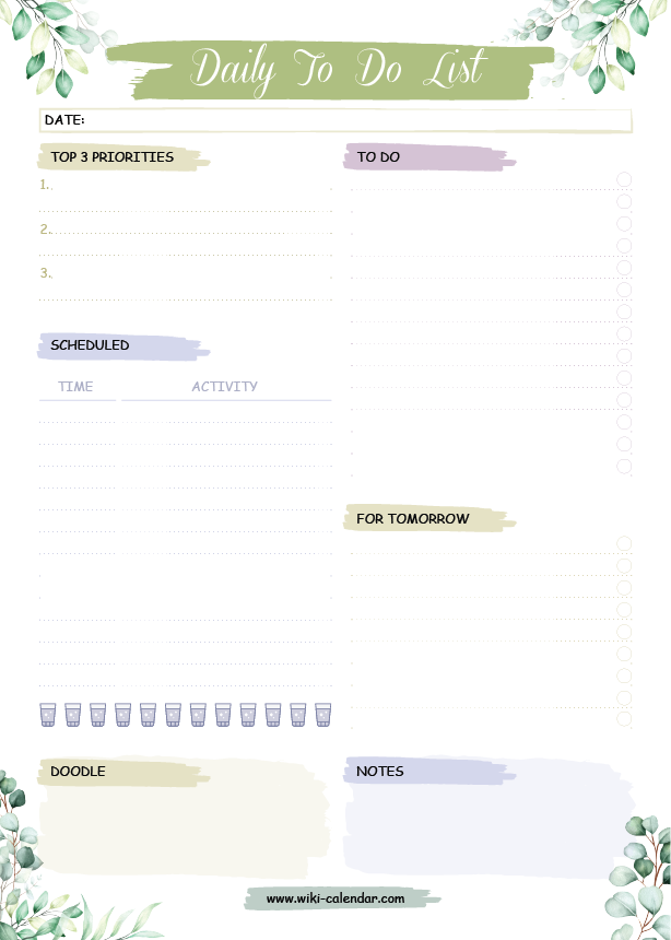 Free Printable Daily Planner for 2021 Templates