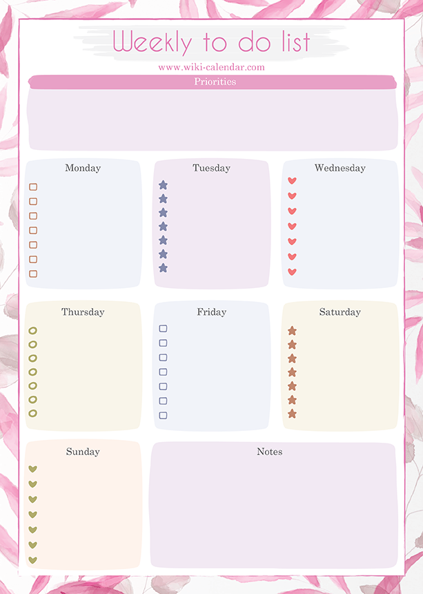 9 Best Weekly Planner Printable Printableecom 9 Best Weekly Planner 