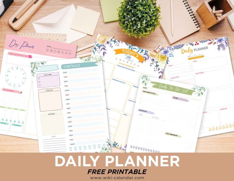 Free Printable Daily Planner for 2025 Templates