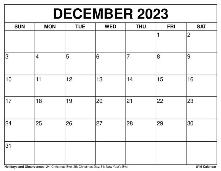 Free Printable December 2022 Calendars - Wiki Calendar