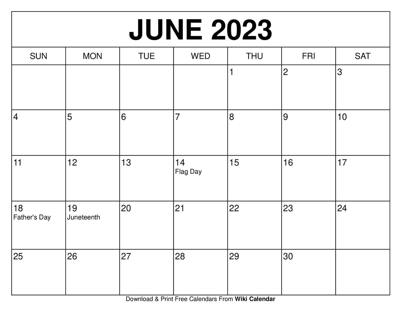 Free Printable June 2023 Calendar Templates With Holidays Wiki Calendar