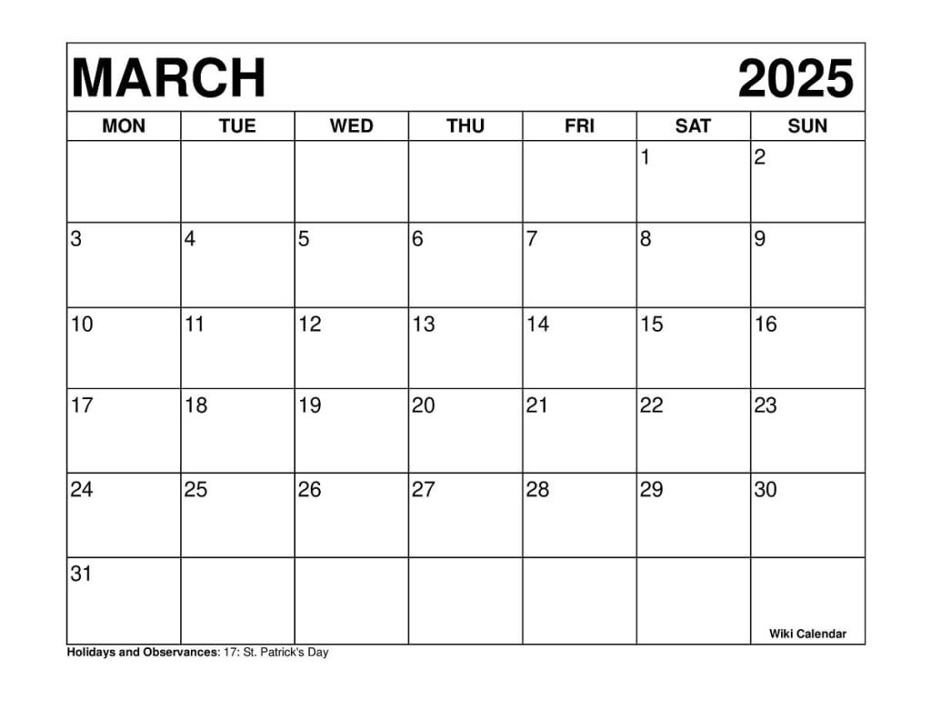 March 2025 Calendar - Printable Templates & More