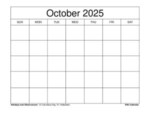 October 2025 Calendar - Printable Templates & More