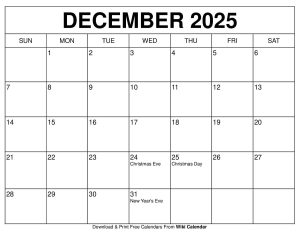 December 2025 Calendar - Printable Templates & More